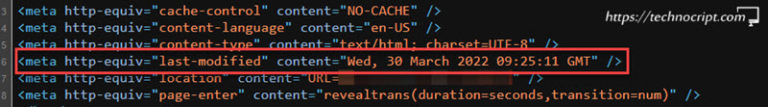 9 Ways to Check Webpage Last Updated Time [Step-by-Step] - Technocript.com